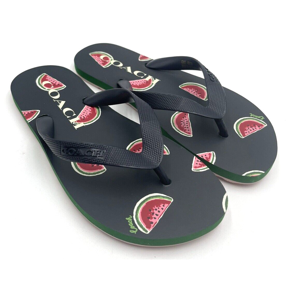 New Coach Black Watermelon Women's Beach Pool Flip Fl… - Gem